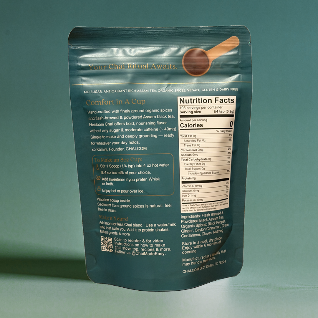 Heirloom Chai | Masala chai (tea) Powder Mix | CHAI.COM
