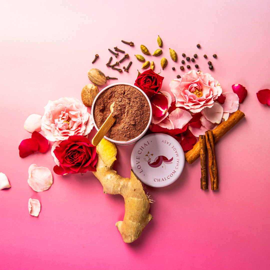 Love Chai | Romantic Rose Masala Chai Powder Mix | CHAI.COM